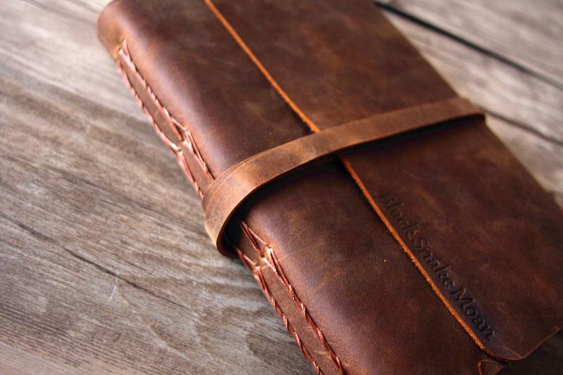 Vintage Brown Leather Writing Journal Notebook - LeatherNeo